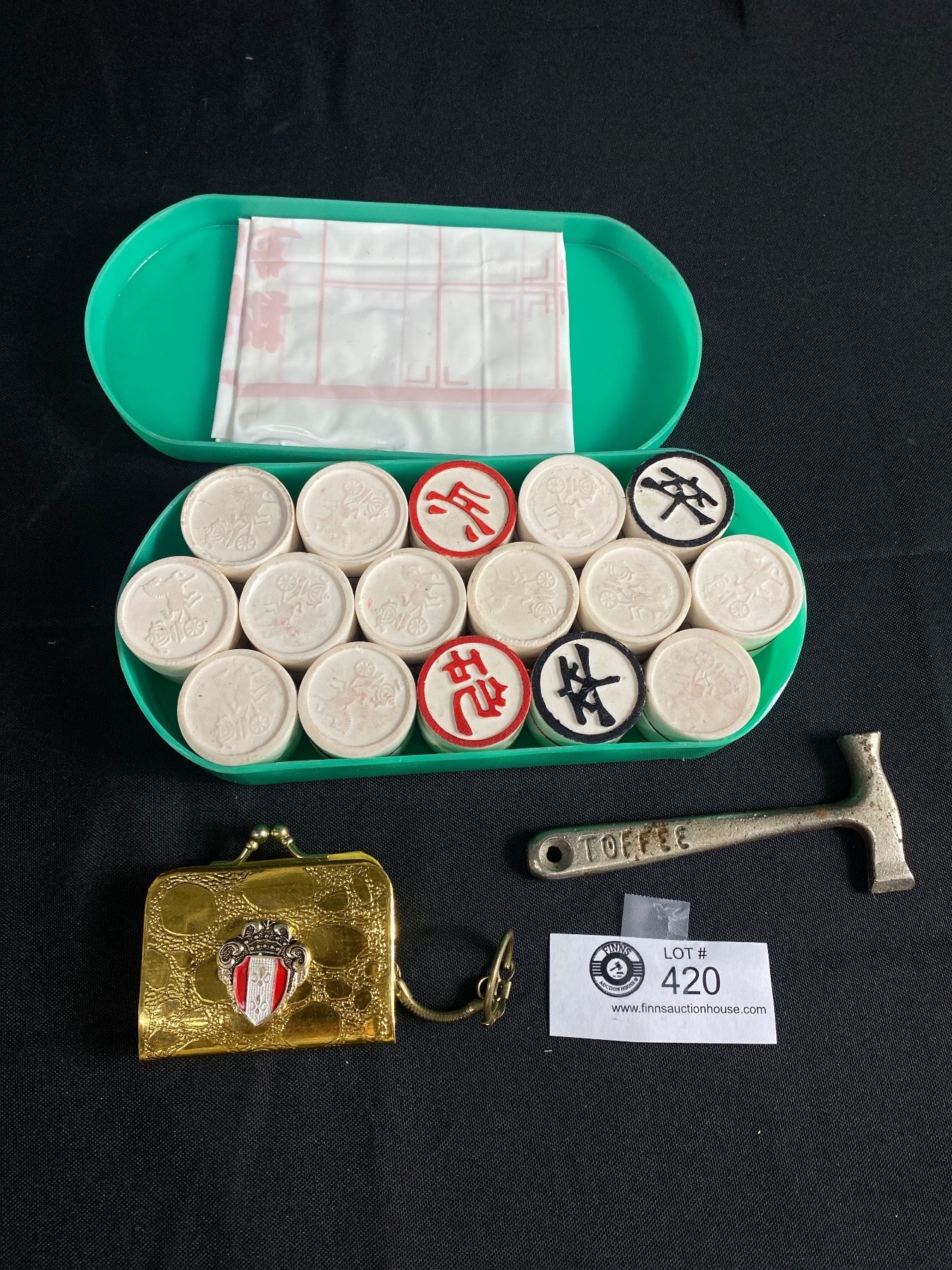 Vintage Asian Game, Coin Purse, & Toffee Hammer