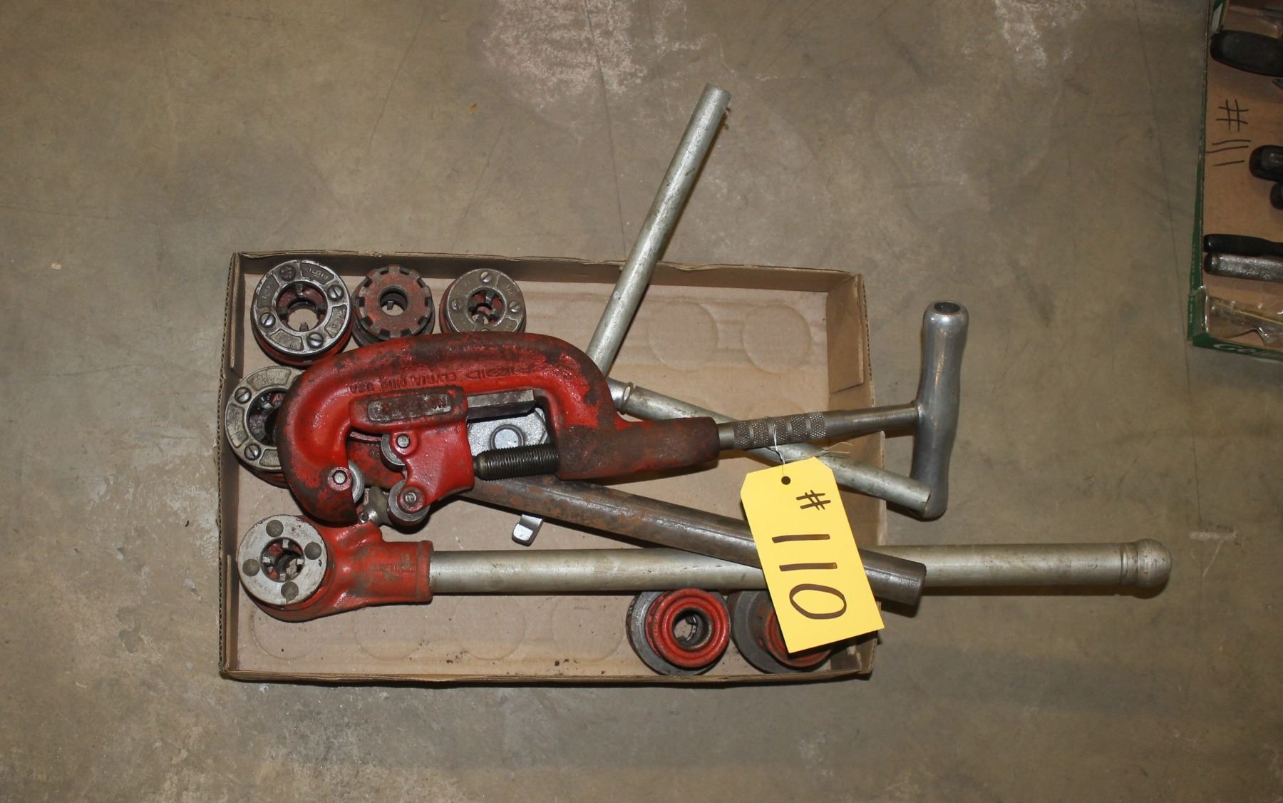 Pipe cutter, threader and tubing bender.