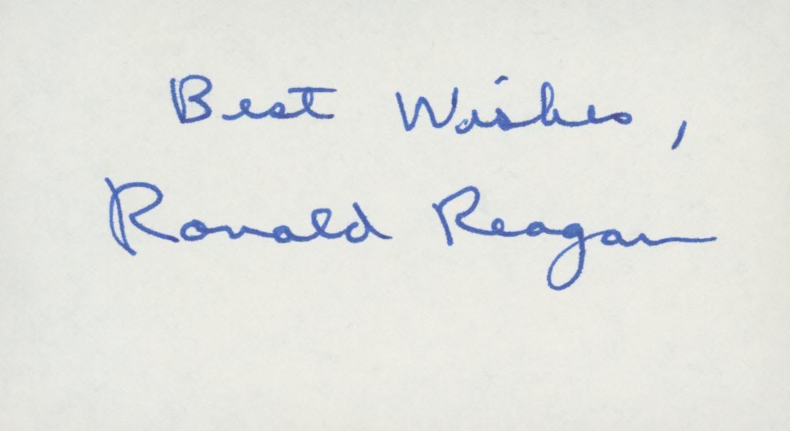 Ronald Reagan signature cut