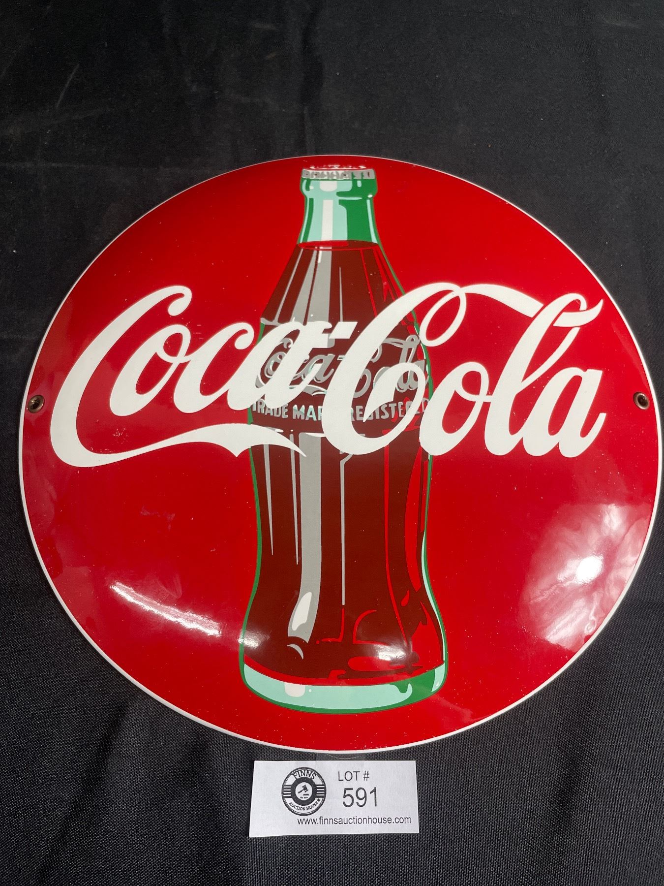 Awesome Porcelain Coca-Cola Curved Sign, High Quality