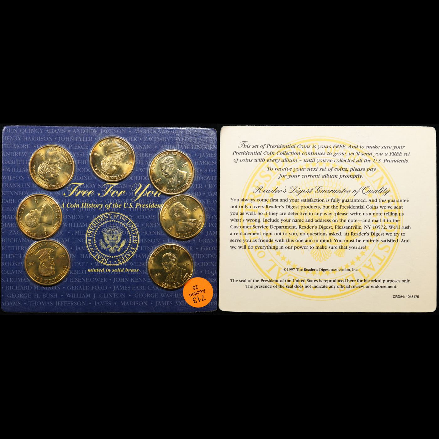 Coins History of the US Presidents, 7 Coin Set