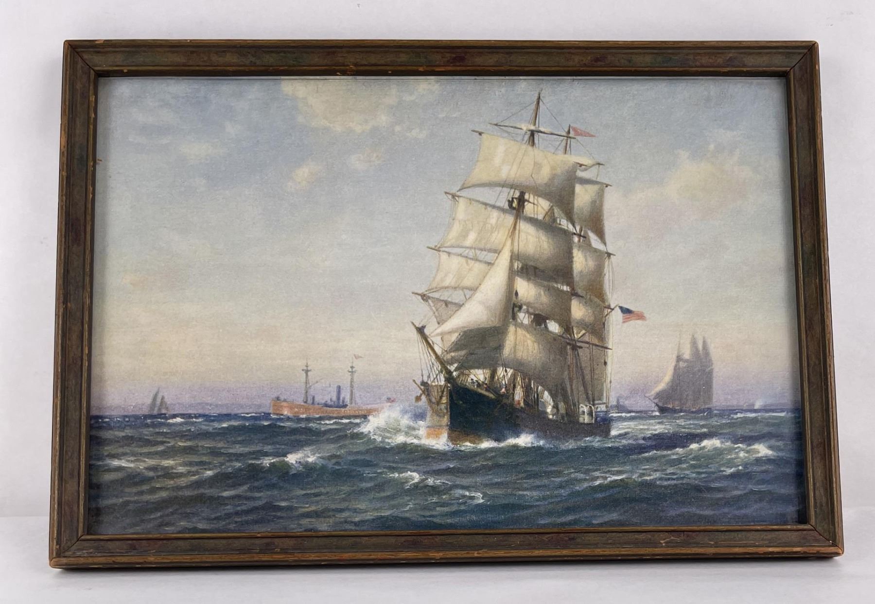 Antique William Norton Sailboat Print