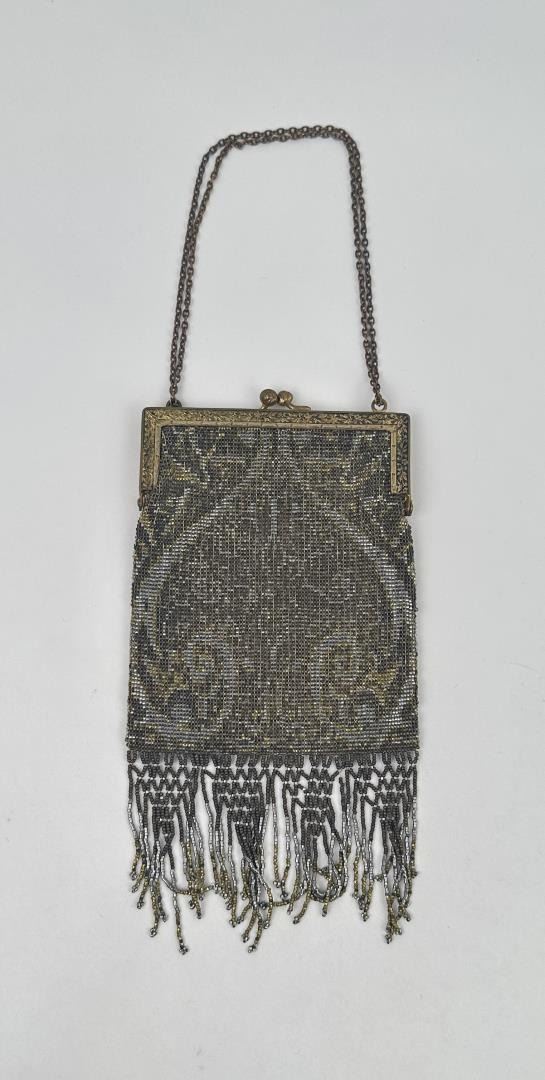 Antique French Mesh Flapper Purse Bag