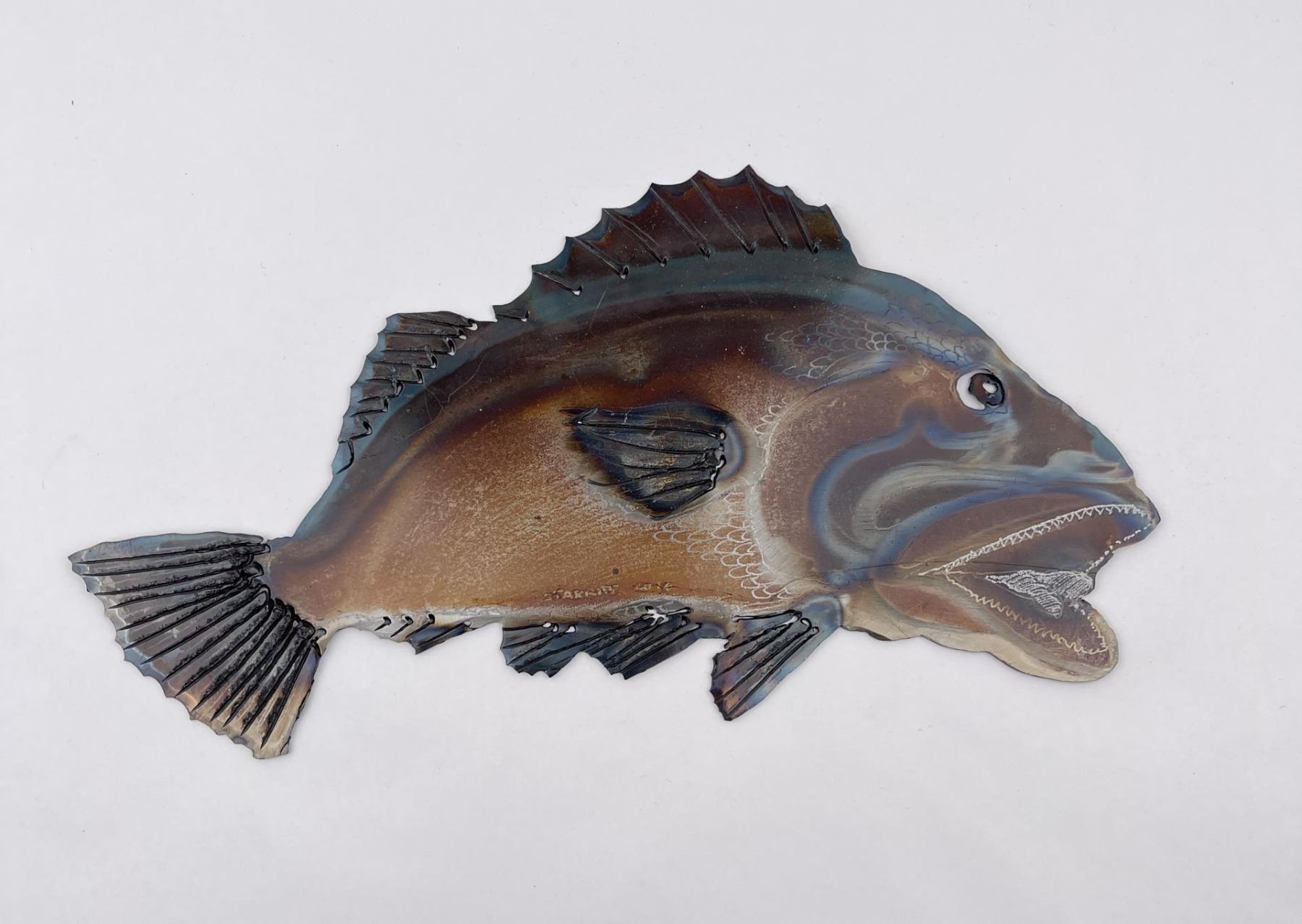 Montana Laser Cut Steel Walleye Sculpture