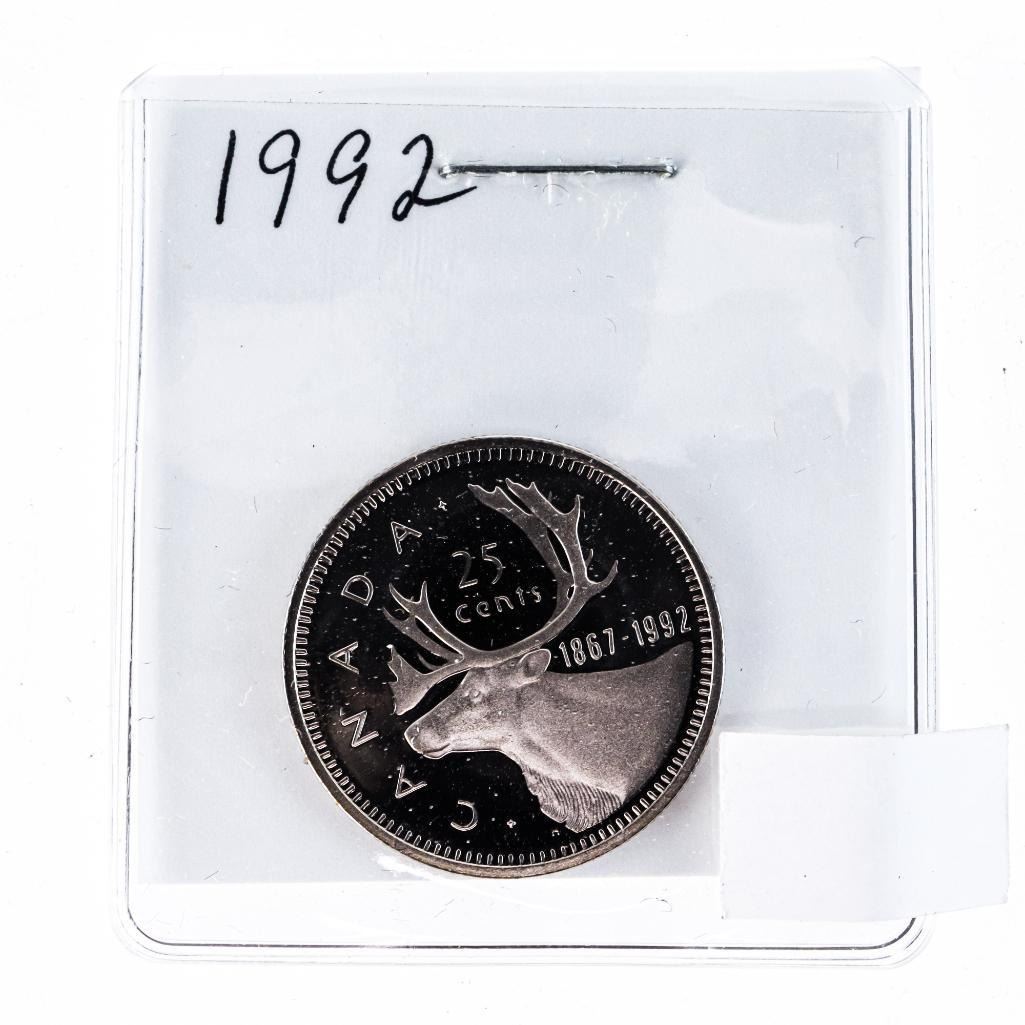 Canada 1867-1992 Proof Like Canada 25 Cents