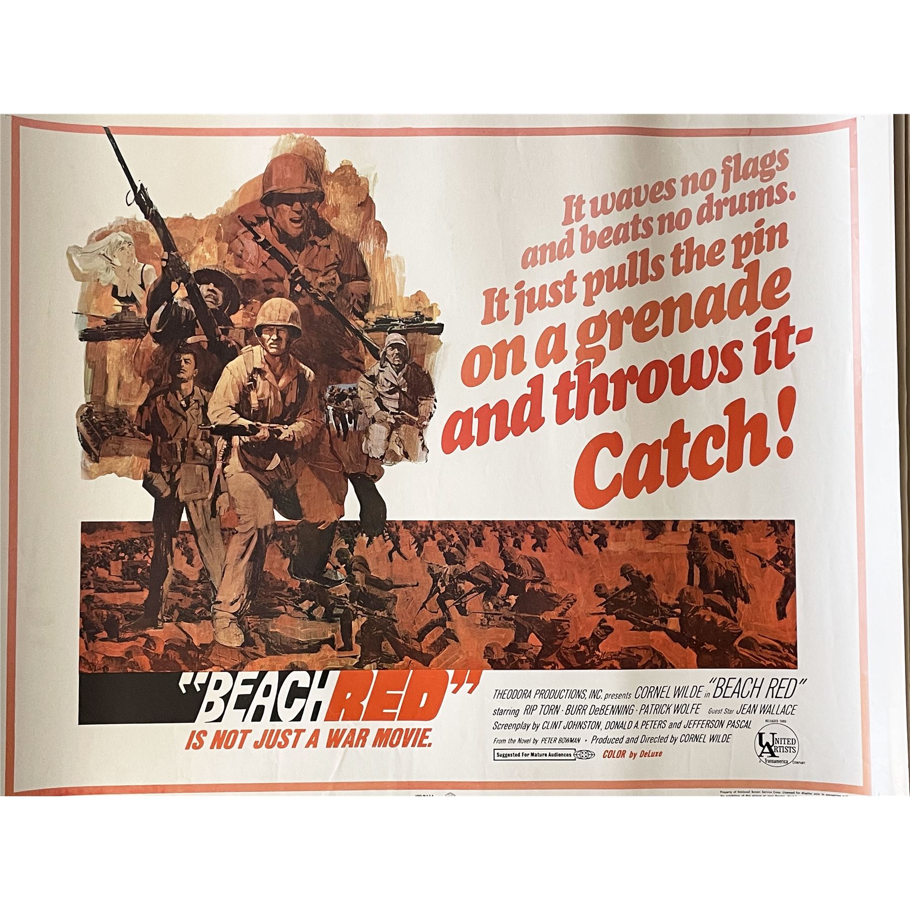 Beach Red 1967 vintage movie poster