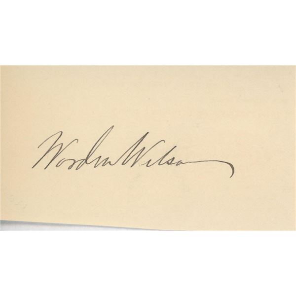 Woodrow Wilson signature cut. GFA Authenticated
