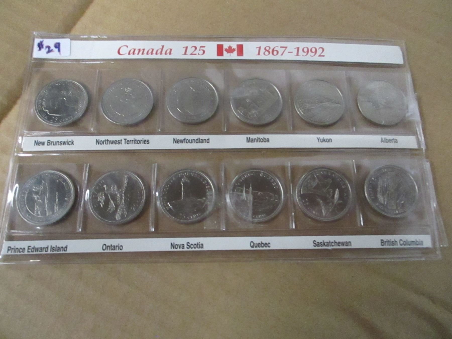 1867 - 1992 CANADA 125GH ANNIVERSARY QUARTER SET