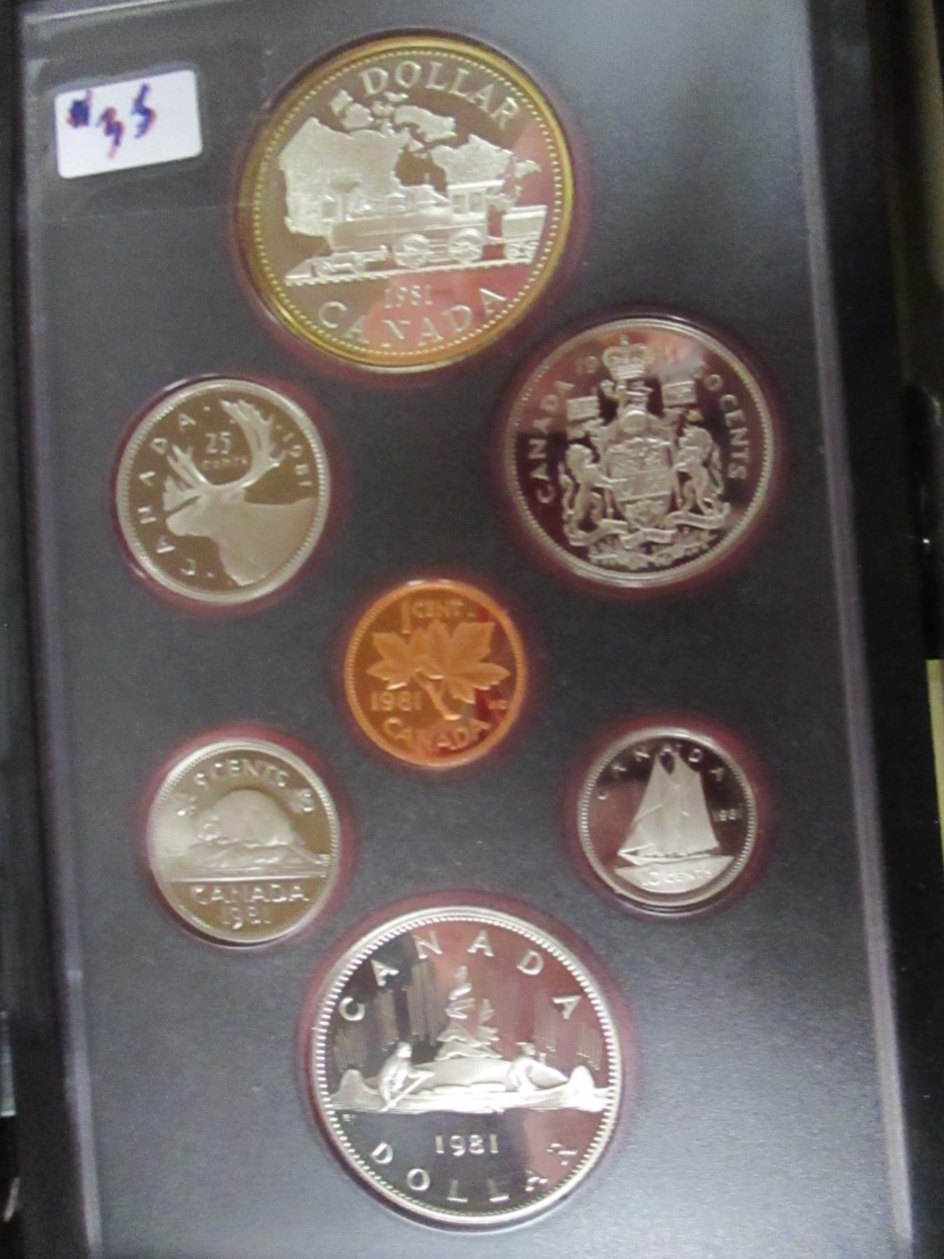 1981 PROOF CASED DOUBLE DOLLAR SILVER COIN SET
