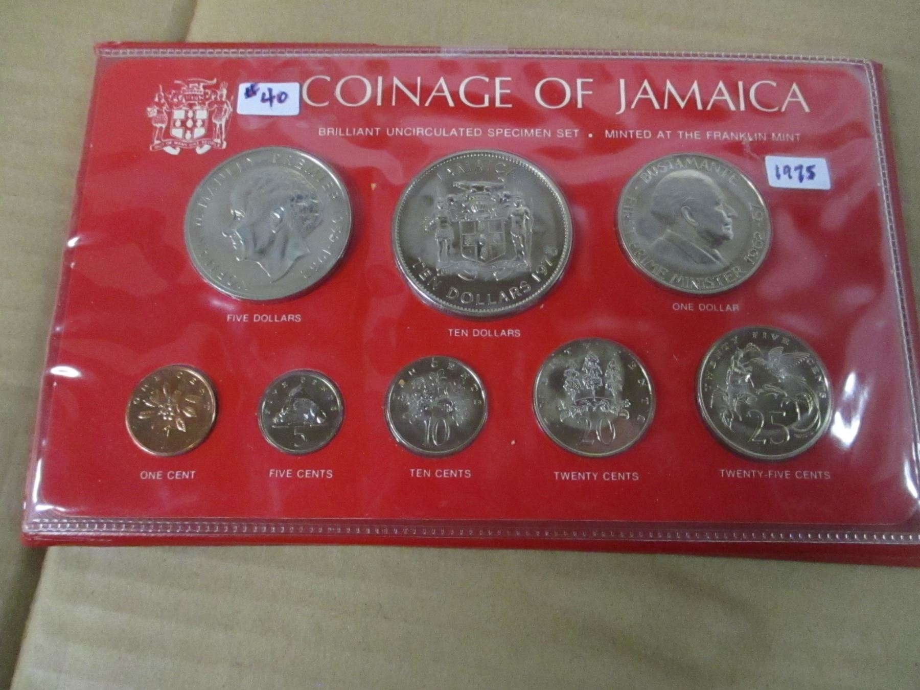1975 JAMAICA SPECIMEN PROOF COIN SET