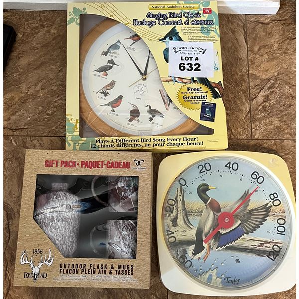 Bird Clock & Thermometer