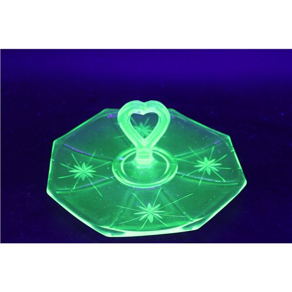 Uranium Glass Candy Dish Bodnarus Auctioneering
