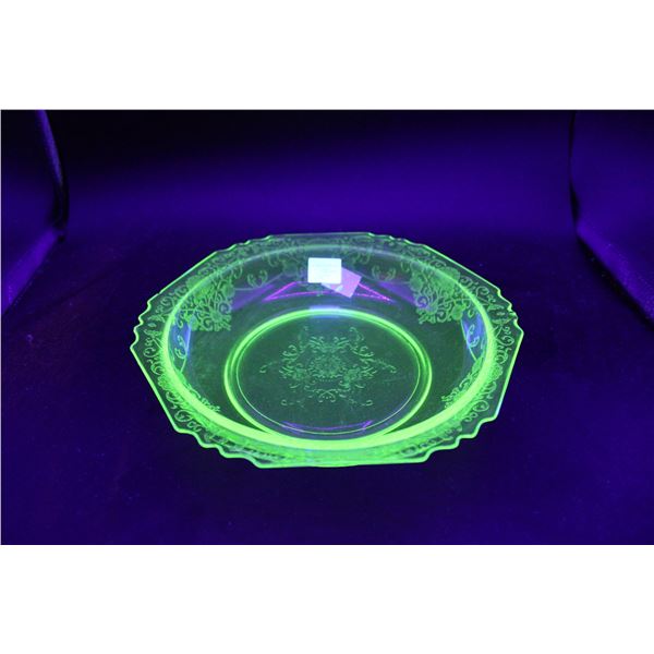 Uranium Glass Bowl Bodnarus Auctioneering