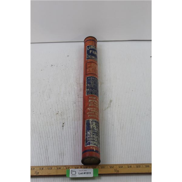 Vintage Liberty Fire Extinguisher Bodnarus Auctioneering