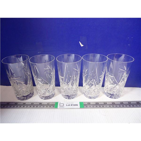 5 Crystal 11 Ounce Highball Glasses Bodnarus Auctioneering