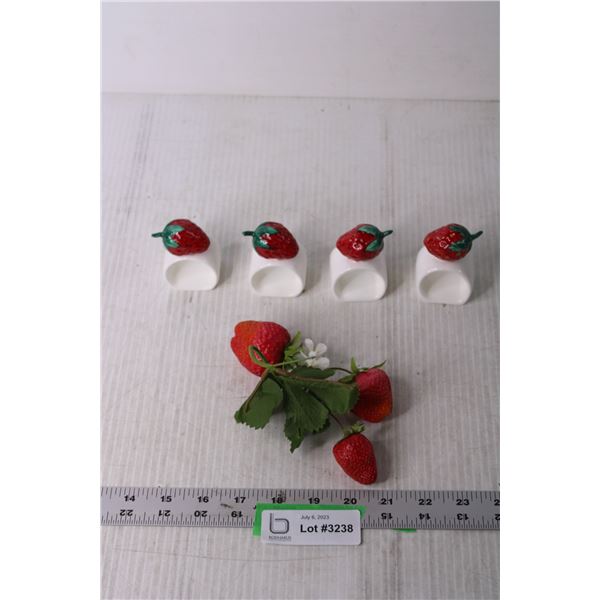 Strawberry Napkin Rings Bodnarus Auctioneering