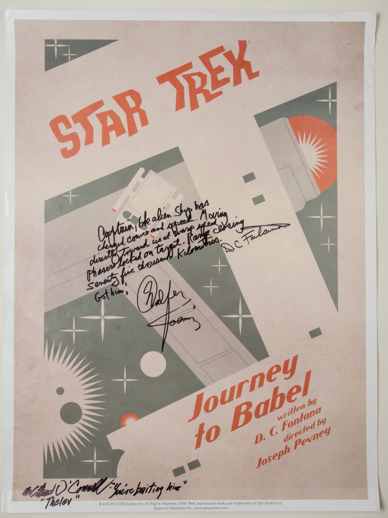 Star Trek: Inscribed Original Series Poster “Journey To Babel”