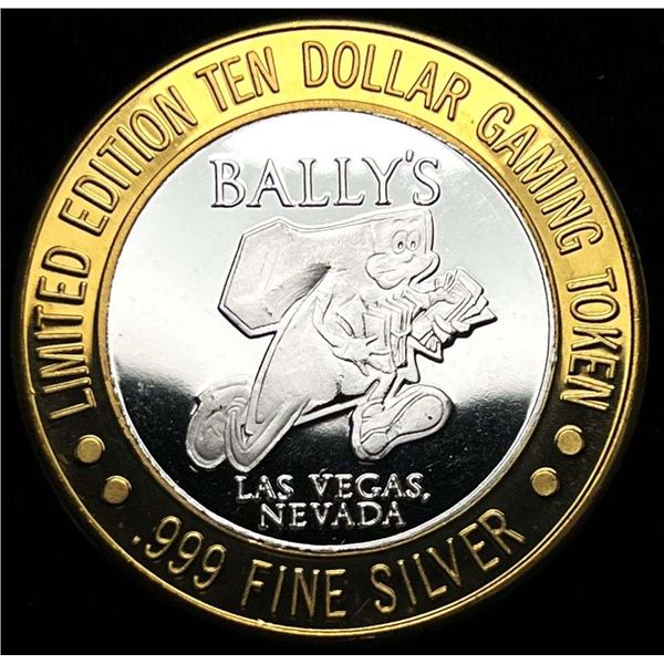 Bally's Limited Edition Proof $10 Gaming Token .999 Silver