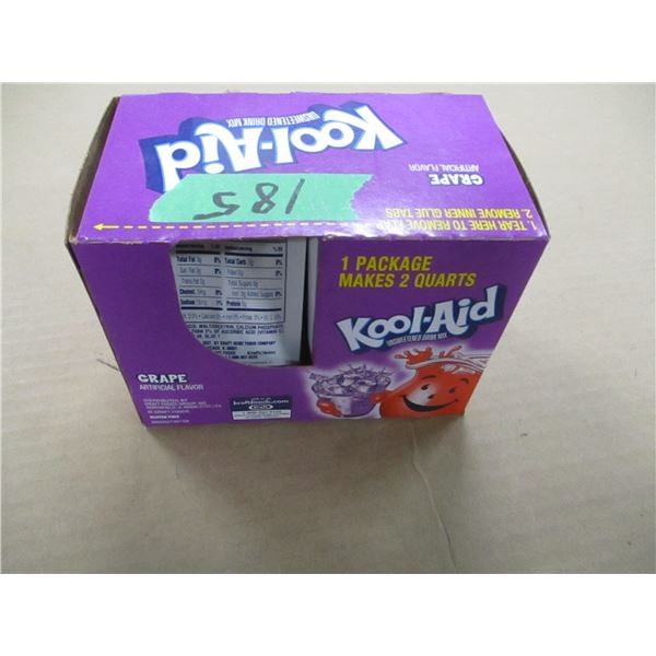 NEW: BOX C/W GRAPE KOOL AID PACKAGES