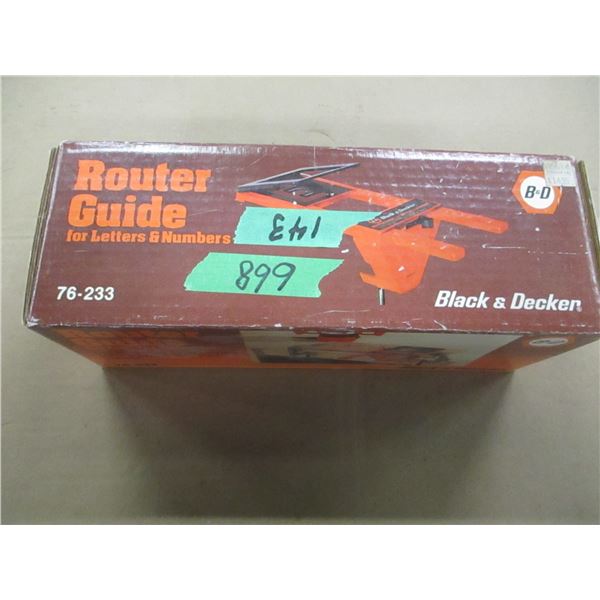 BLACK & DECKER ROUTER GUIDE FOR NUMBERS AND LETTERS