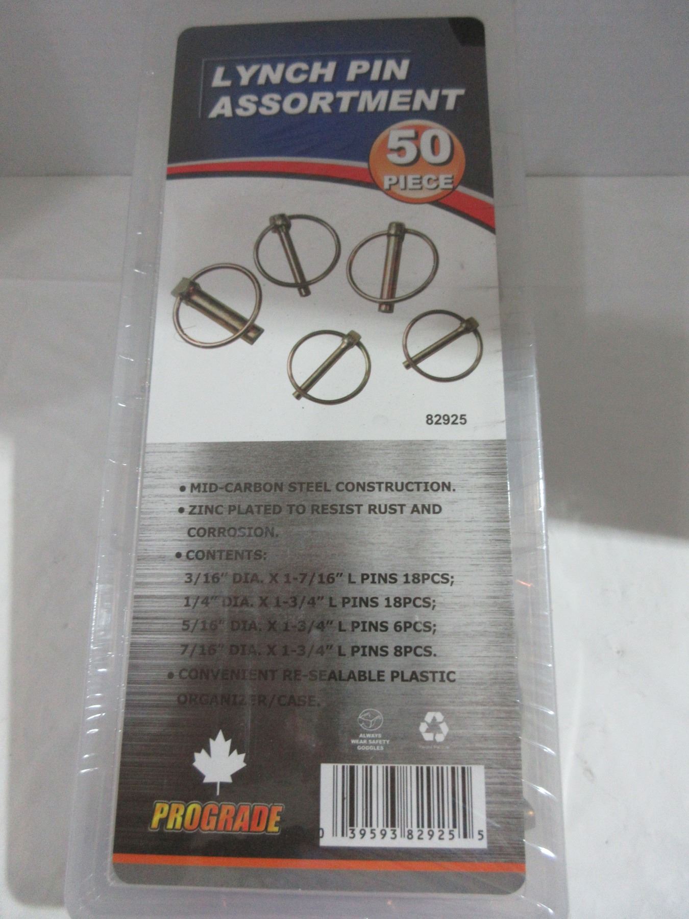 NEW: 50 PIECE LYNCH PIN ASSORTMENT