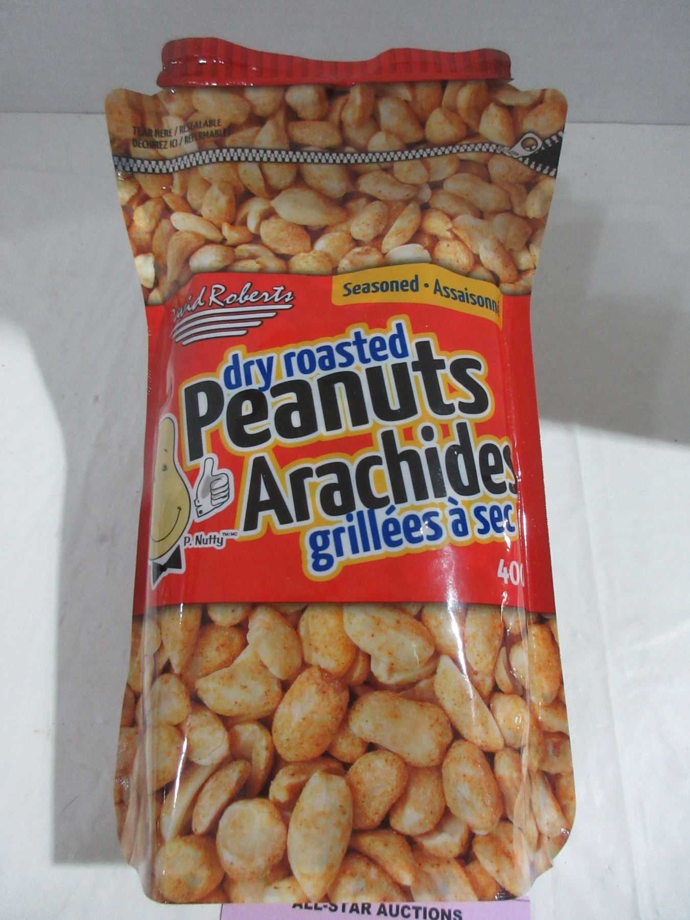 DAVID ROBERTS SEASONED DRY ROASTED PEANUTS (400G) - PACKAAGE