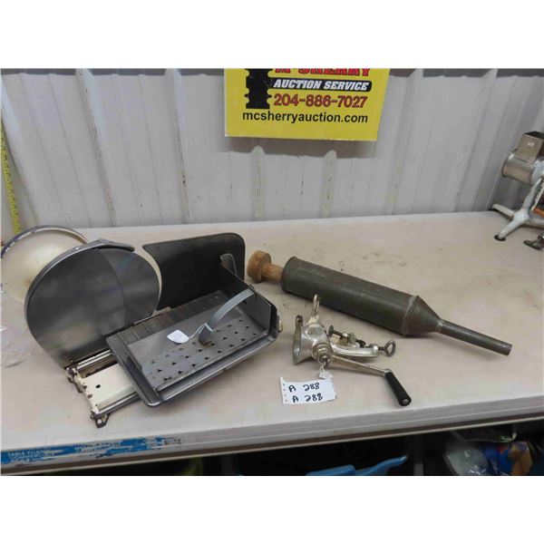 Hand Crank Meat Slicer Sausage Maker Meat Grinder