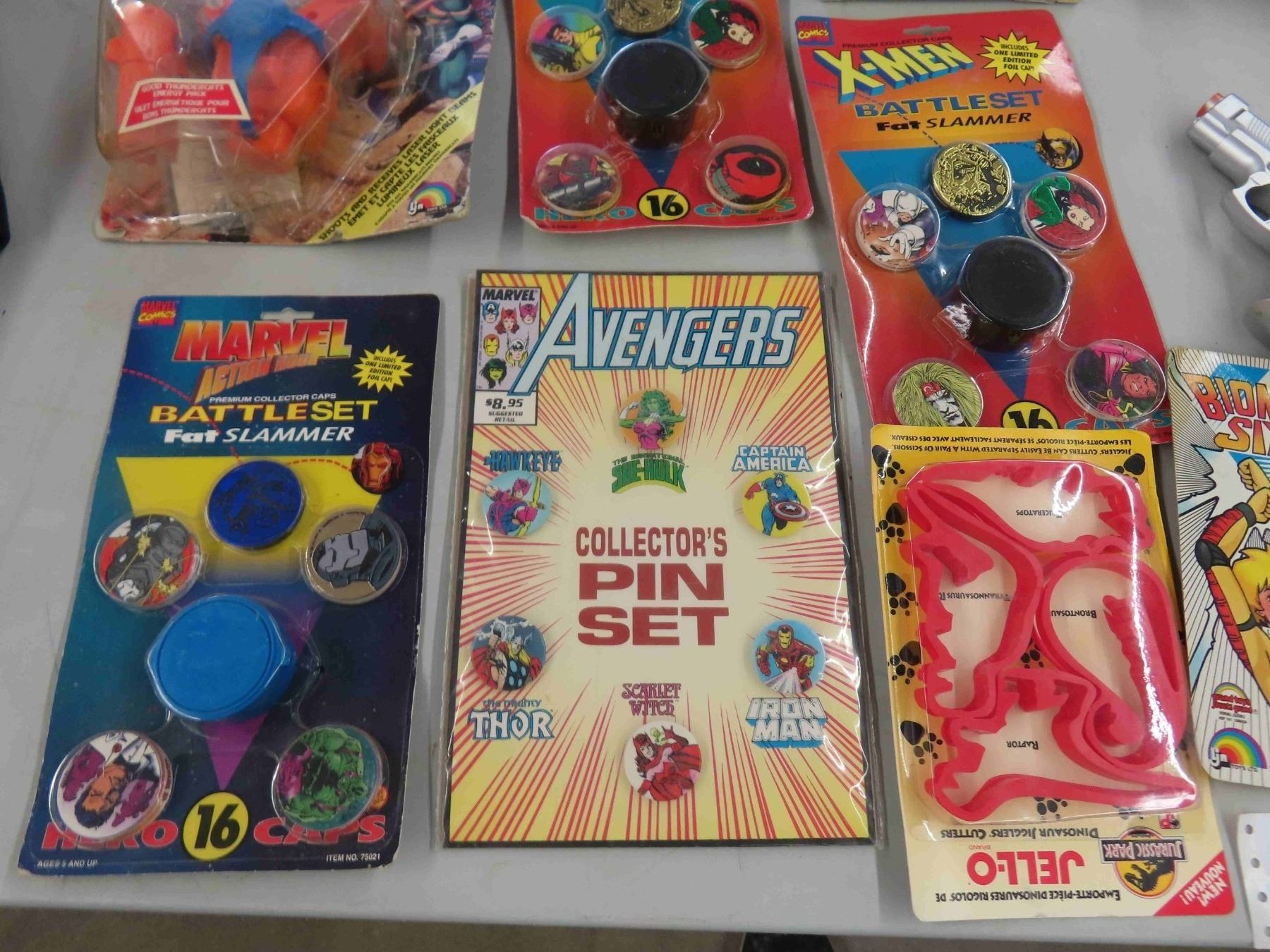 X-Men Battle set Pogs, Marvel Pogs, Marvel Collectors Pins, Foam Dart ...