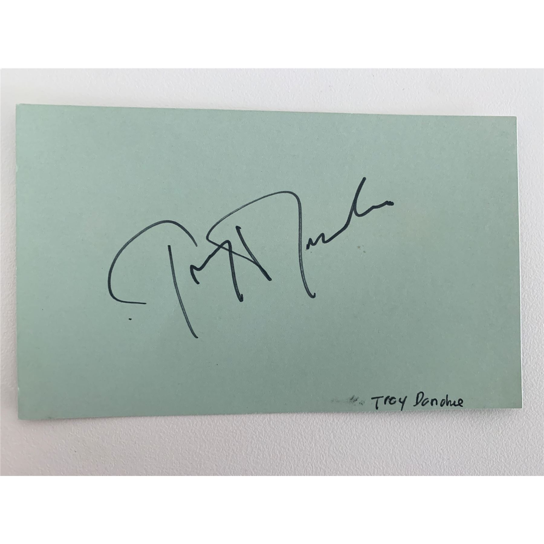 Troy Donohue original signature