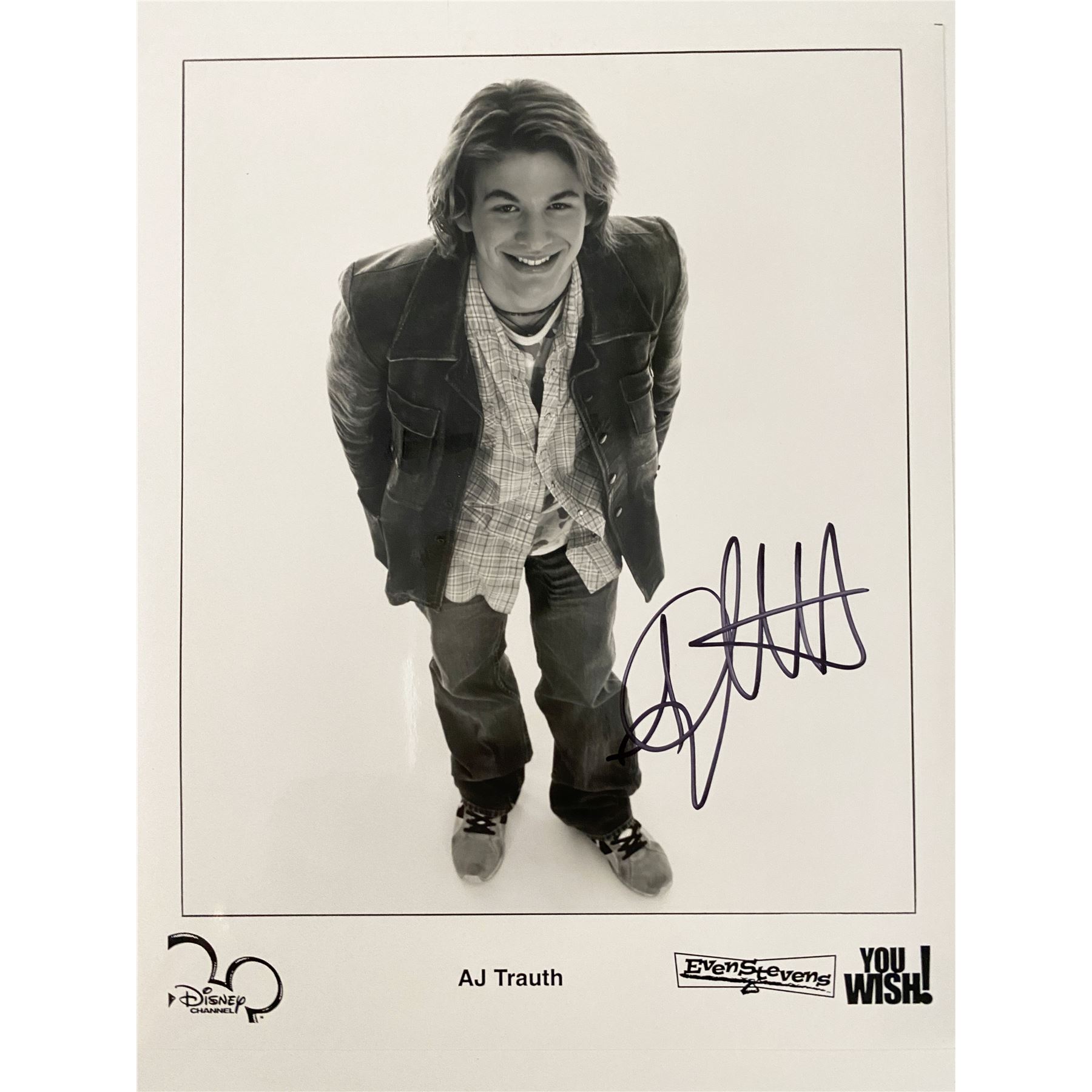 The Disney Channel AJ Trauth signed photo