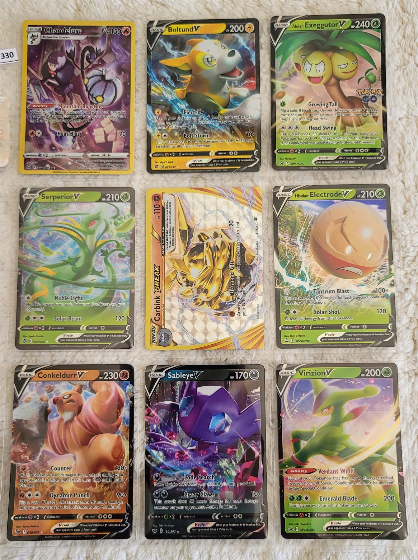 Pokemon 9 x Assorted & Different Pokemon Trading Cards