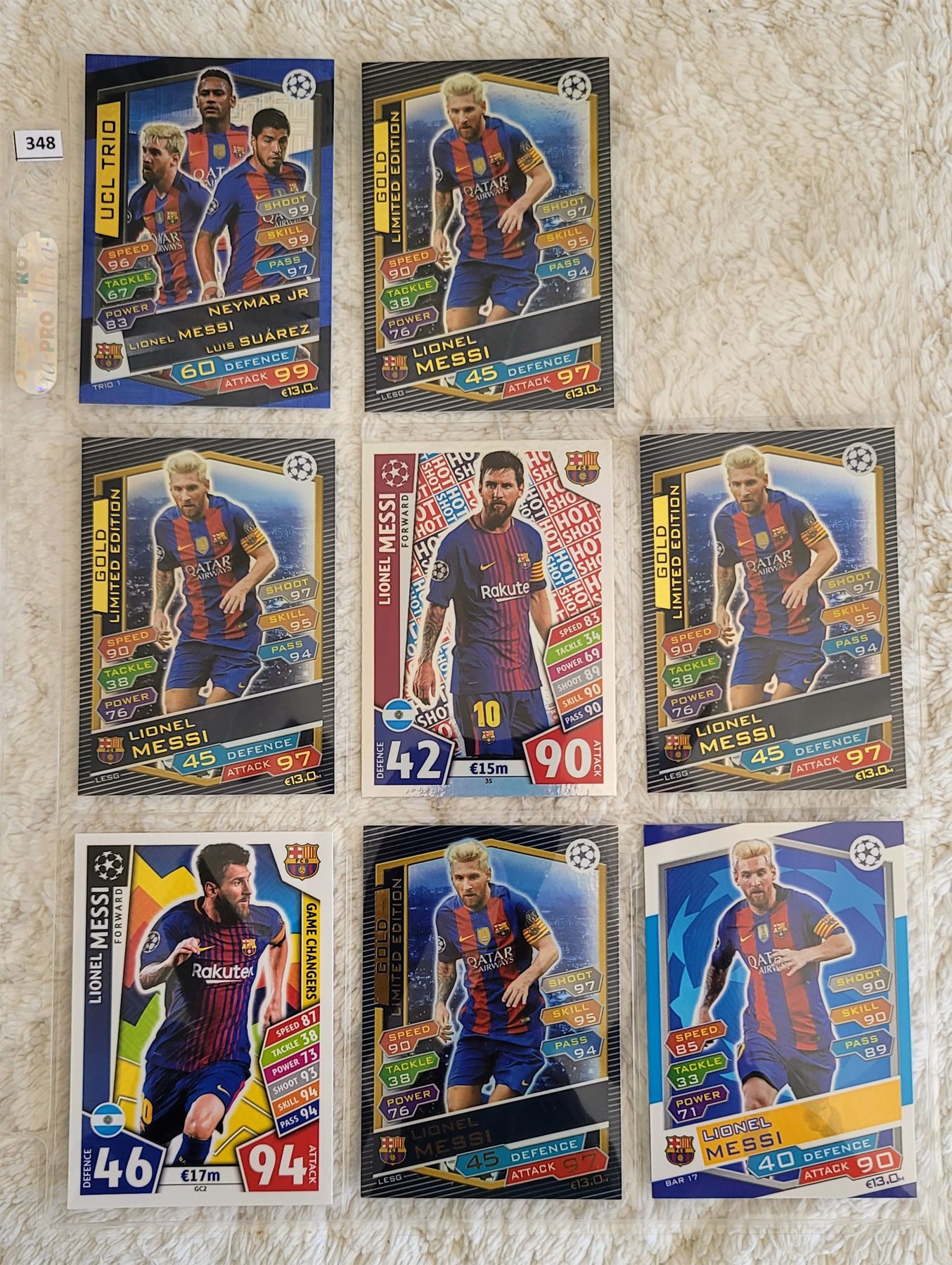 Lionel Messi Soccer Cards Limited Edition 8 Cards