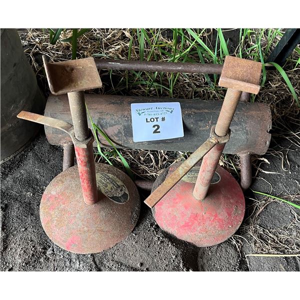 2 Jack stands & Post pounder