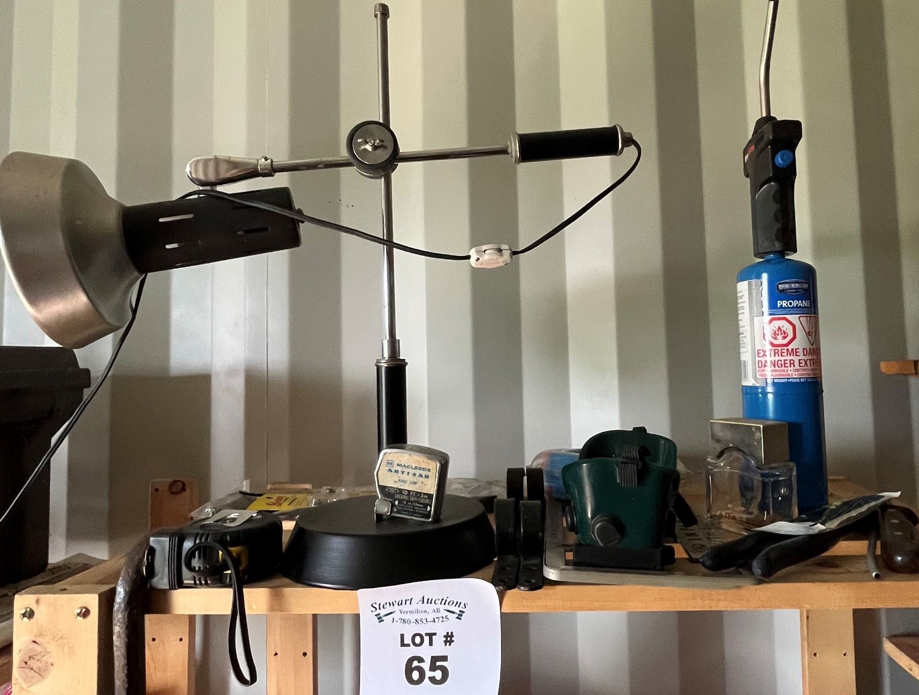 Light, propane torch, safety glasses etc.