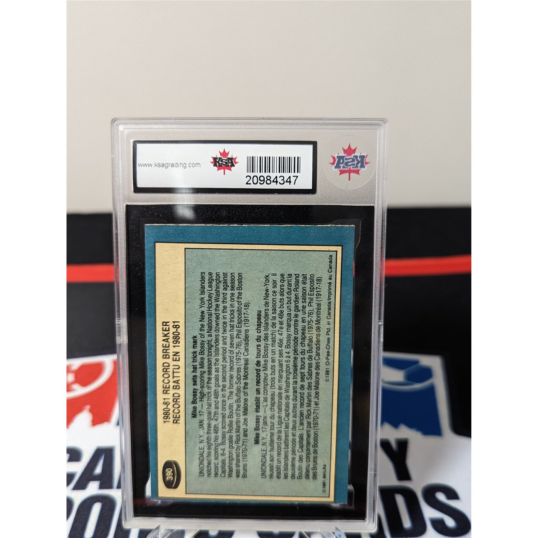 1981 OPC Mike Bossy Auth. Auto