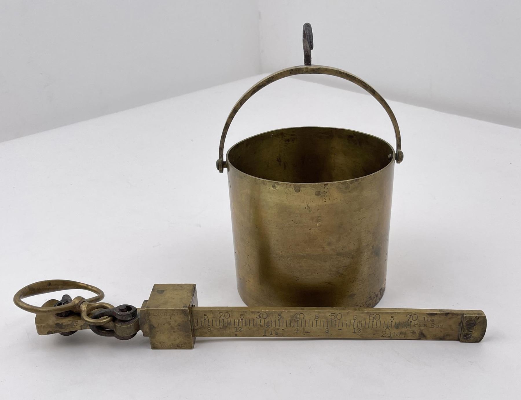 Antique Brass Fairbanks Grain Bushel Scale