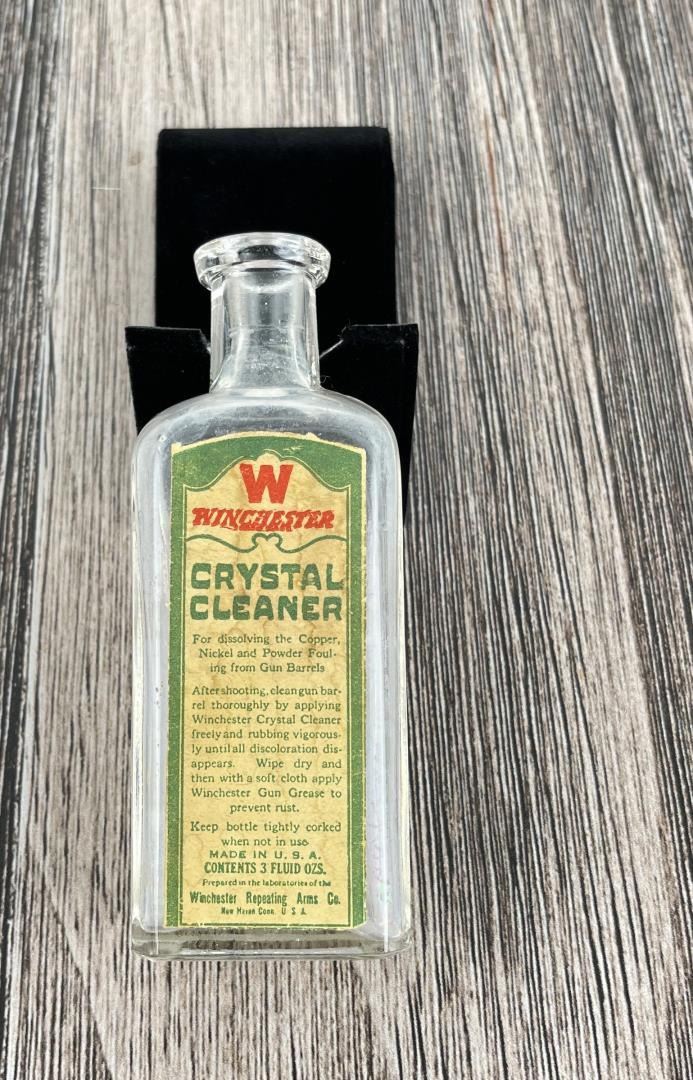 Antique Winchester Rifle Crystal Cleaner Bottle