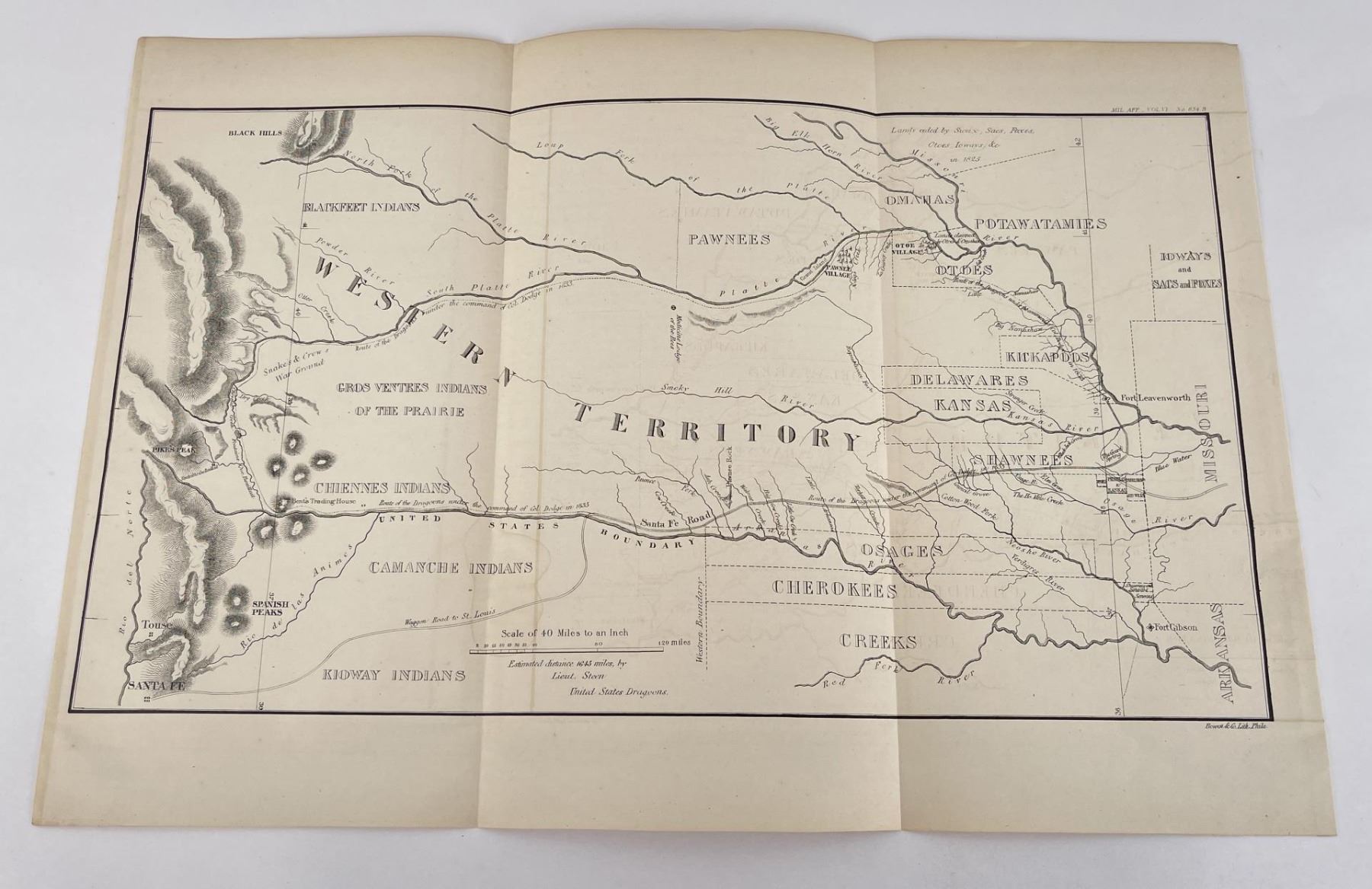 1859 Western Territory Map