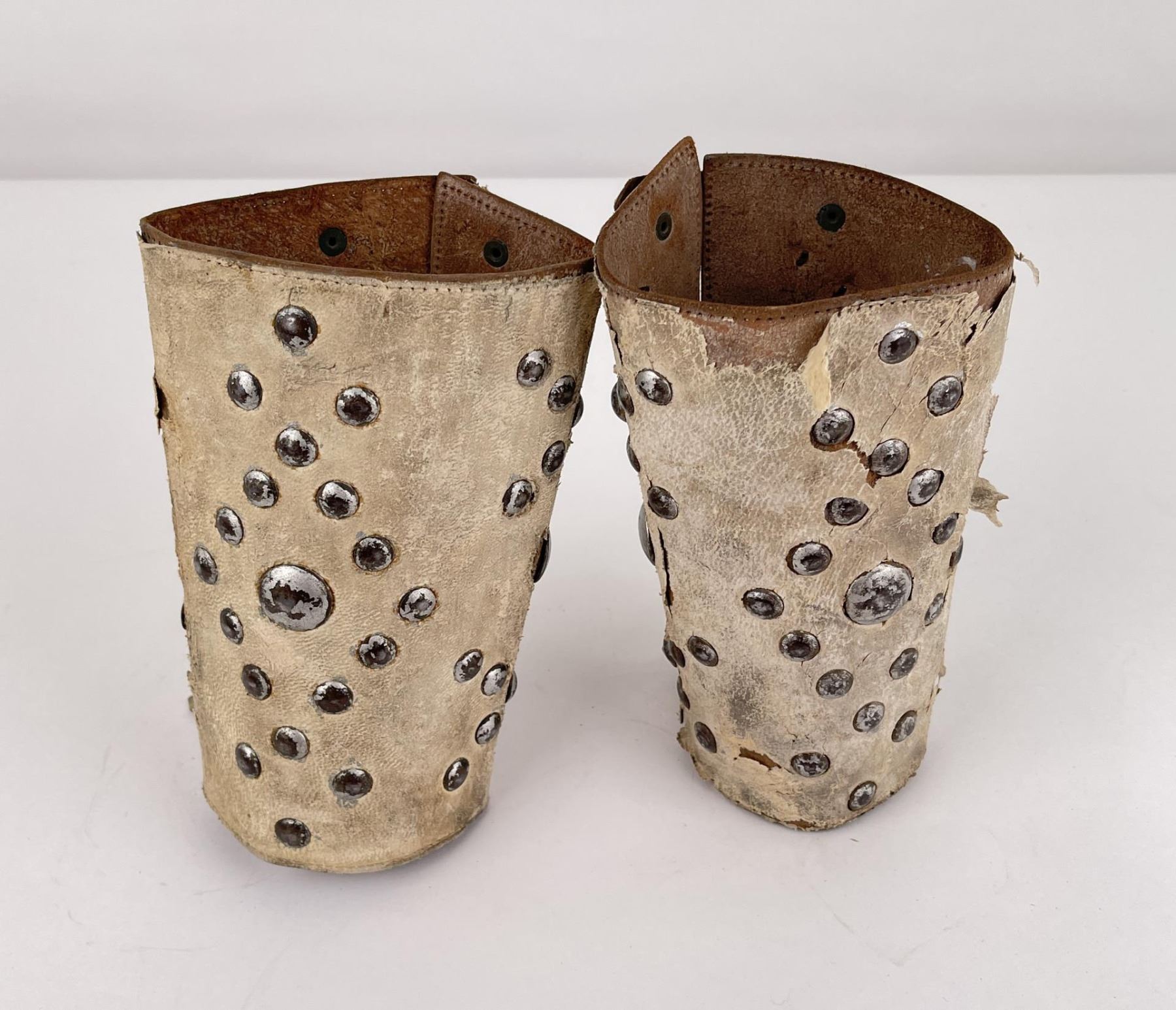 Antique Tooled Leather Cowboy Cuffs