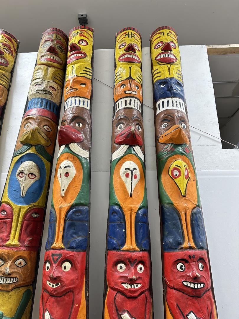 Antique Masonic Totem Poles Butte Montana