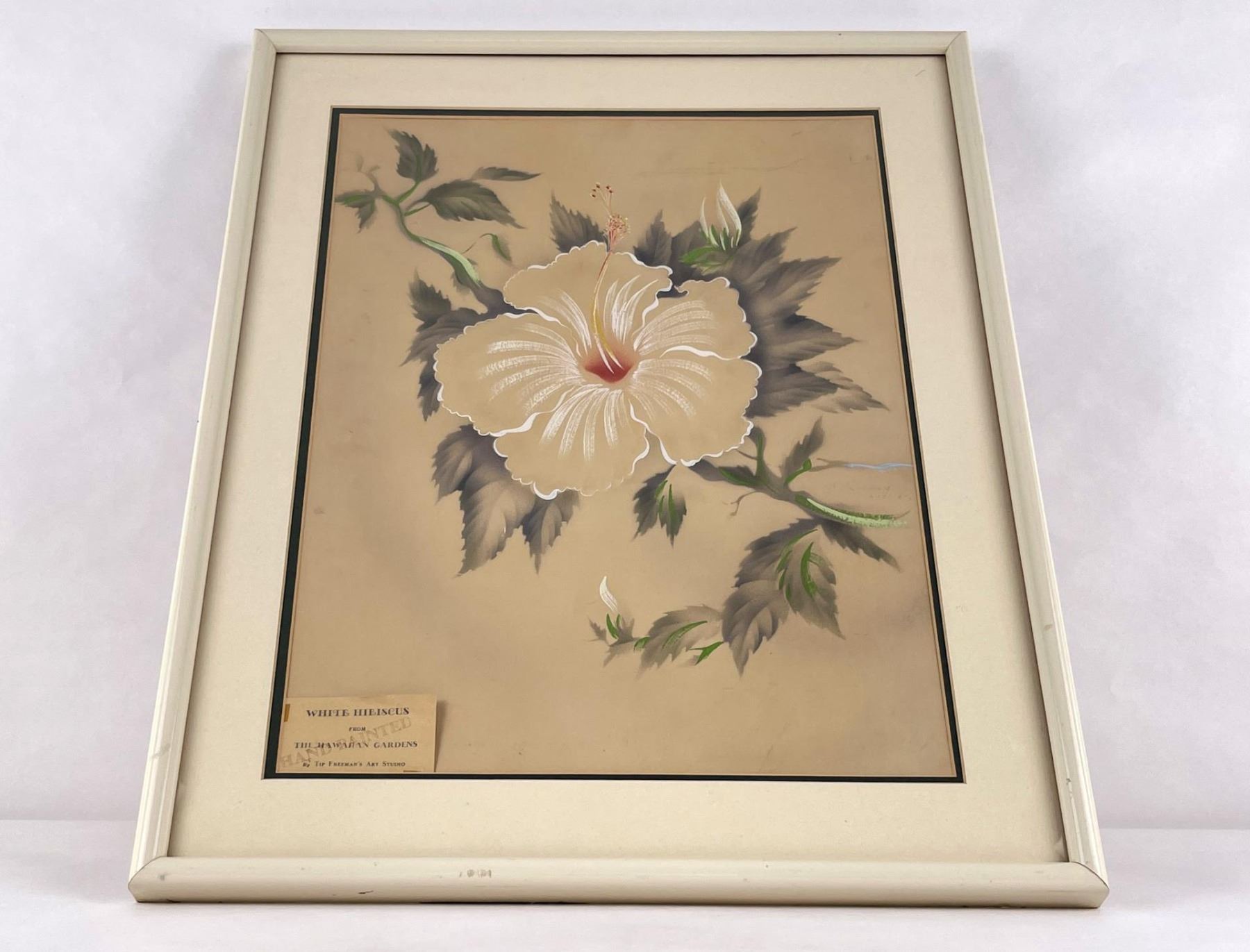Tip Freeman White Hibiscus Painting