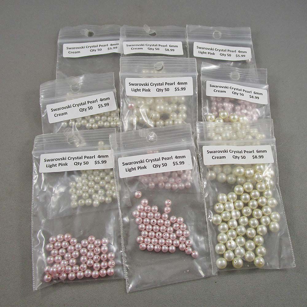 9 Bags of NEW Swarovski Crystal Pearl Beads