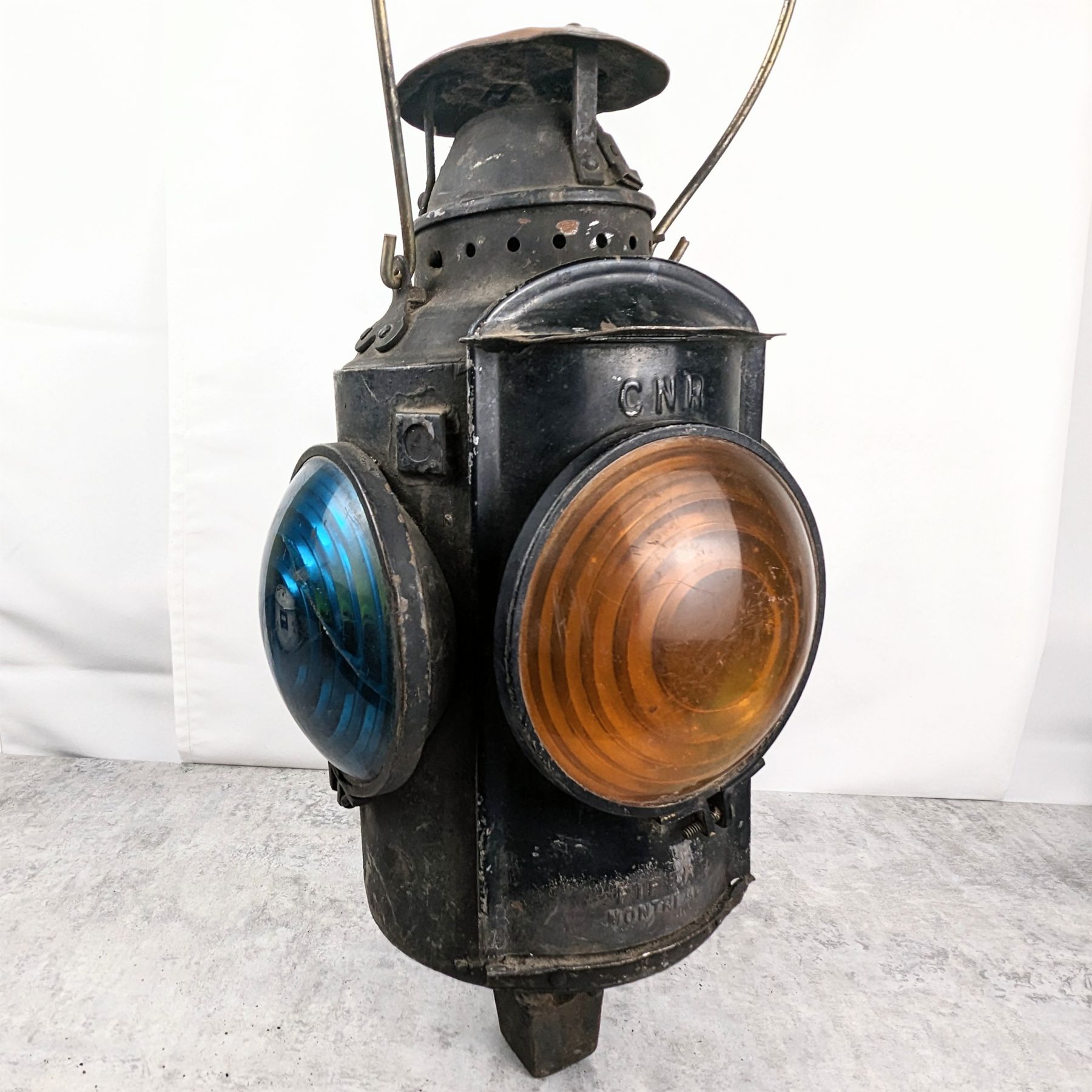 RARE! Antique CNR Hiram Piper Train Railway Lantern 18"