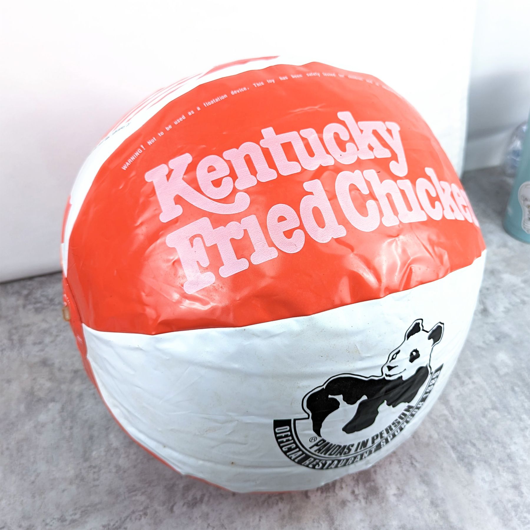 Vintage Advertising 1989 KFC Inflatable Beach Ball 10"