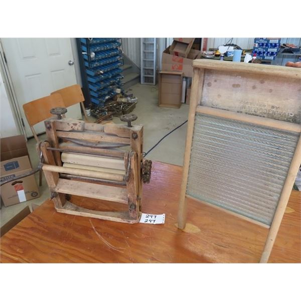 Wash Tub Wringer Wash Board