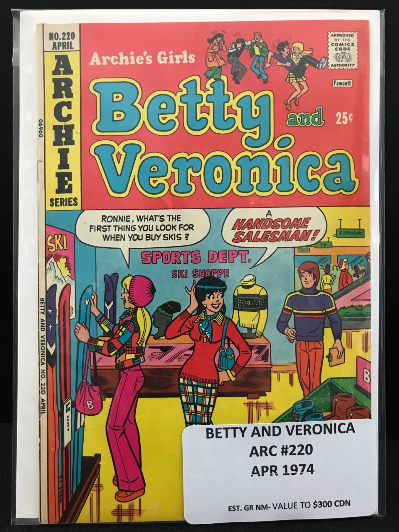 1974 ARCHIE SERIES COMICS BETTY AND VERONICA NO. 220