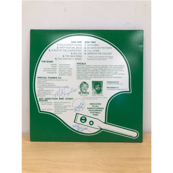 Saskatchewan Roughriders Autographed LP Record - Green is the Colour ...