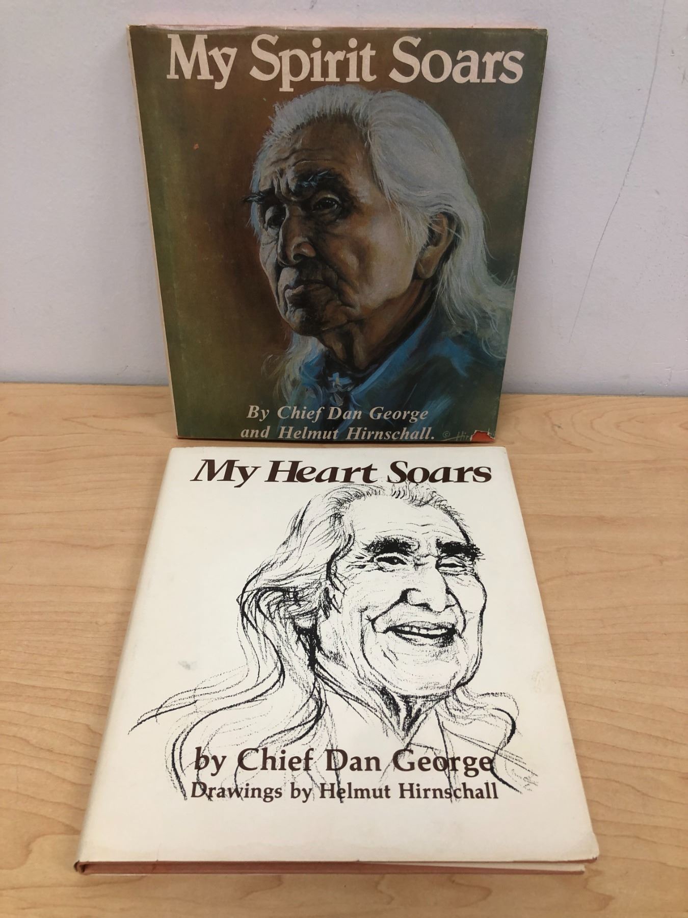 2 Chief Dan George Books Drawings By Helmut Hirnschall - My spirit ...