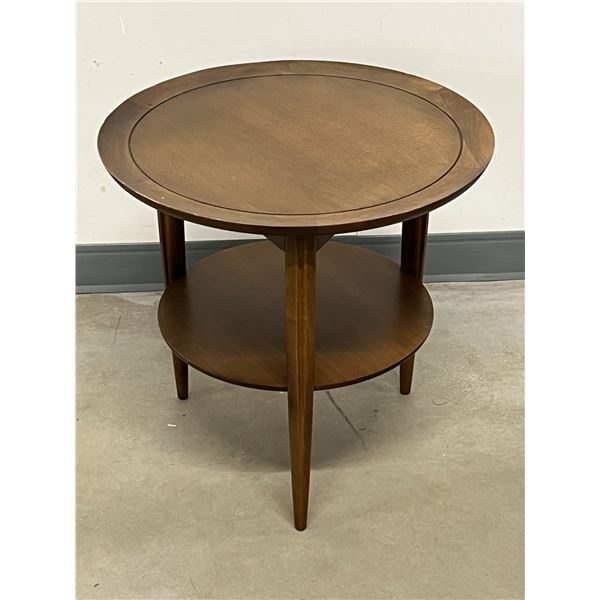 Mid Century Deilcraft Two Tier Round Side Table - About 23"W 22.5"T ...