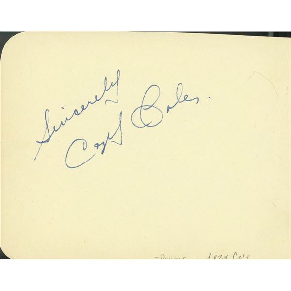 Cozy Cole signature cut